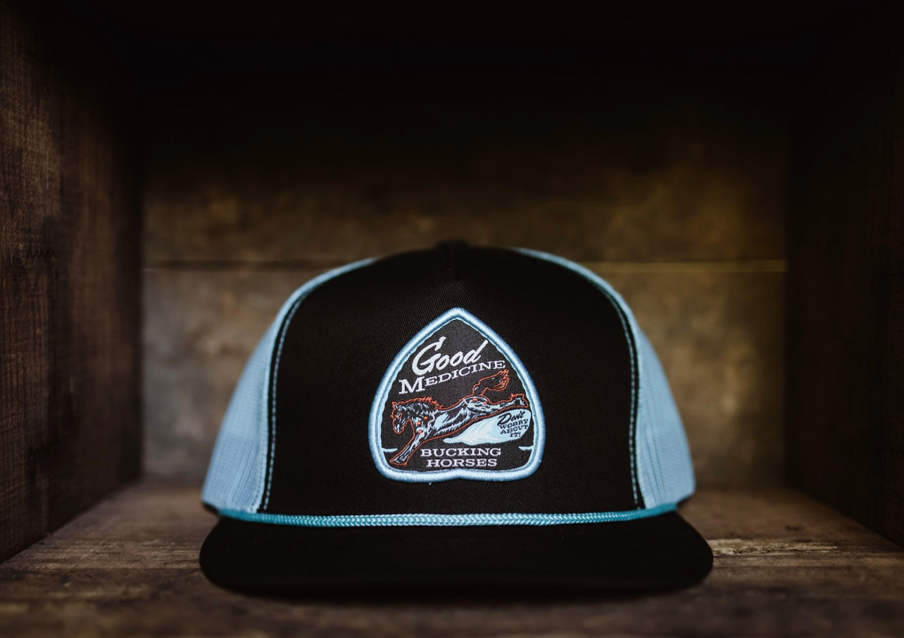Good Medicine Bucking Horses Black Arrowhead SnapBack – Dougie Hall